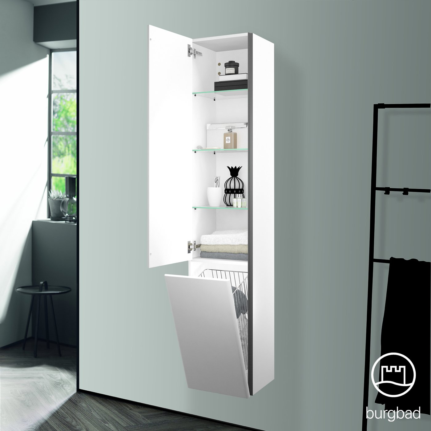 Schöne Hochschrank Mit Wäschekippe Ebenbild