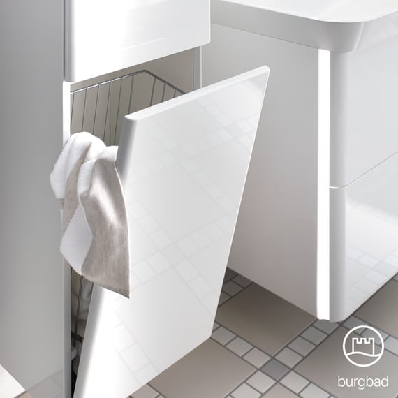Burgbad Iveo tall unit, 1 door white high gloss - HSIG035RF2833 | REUTER