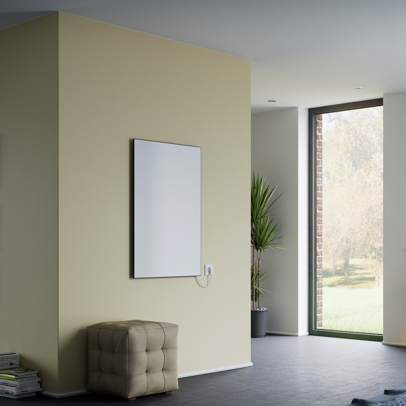 Corpotherma Glas Infrarotheizung 400 W, weiß - IRGW600600400 | REUTER