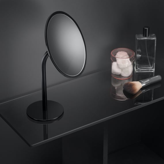 Cosmic Black & White beauty mirror, 3x magnification black ...