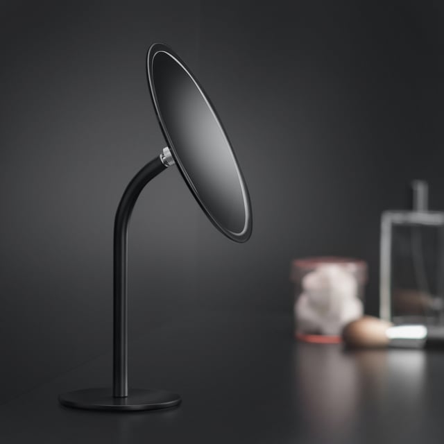 Cosmic Black & White beauty mirror, 3x magnification matt black ...