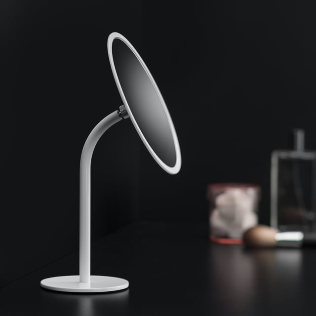 Cosmic Black & White beauty mirror, 3x magnification matt white ...