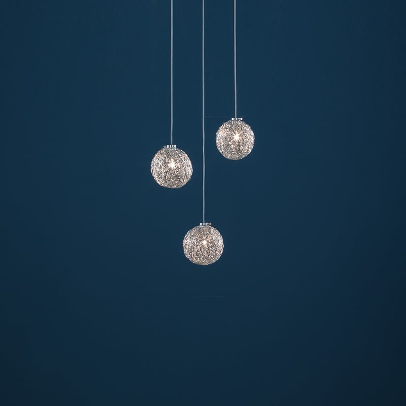 Catellani & Smith Sweet Light pendant light, G4 dimmable, silver ...