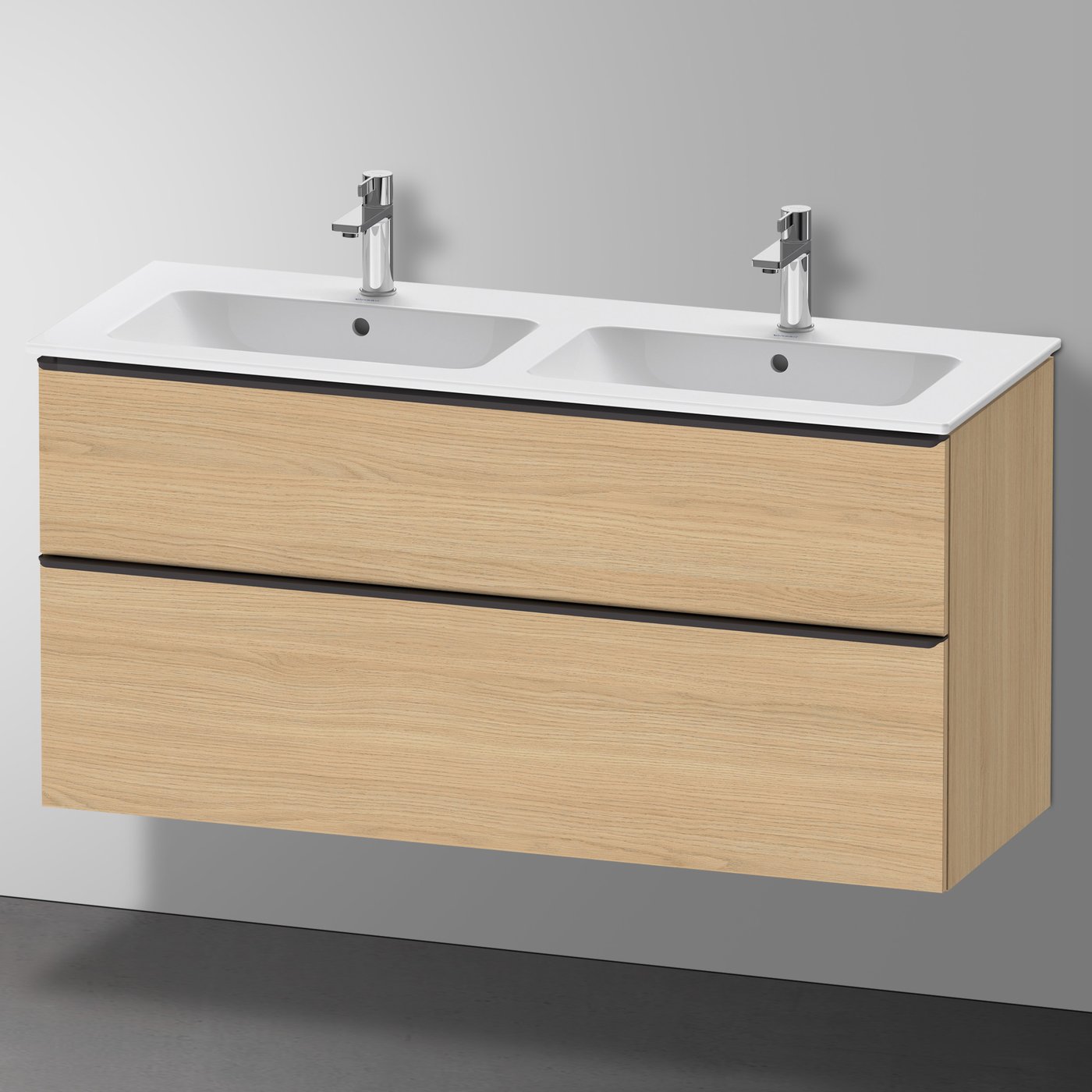Duravit Me by Starck vanity unit with double washbasin, 2 pull-out ...