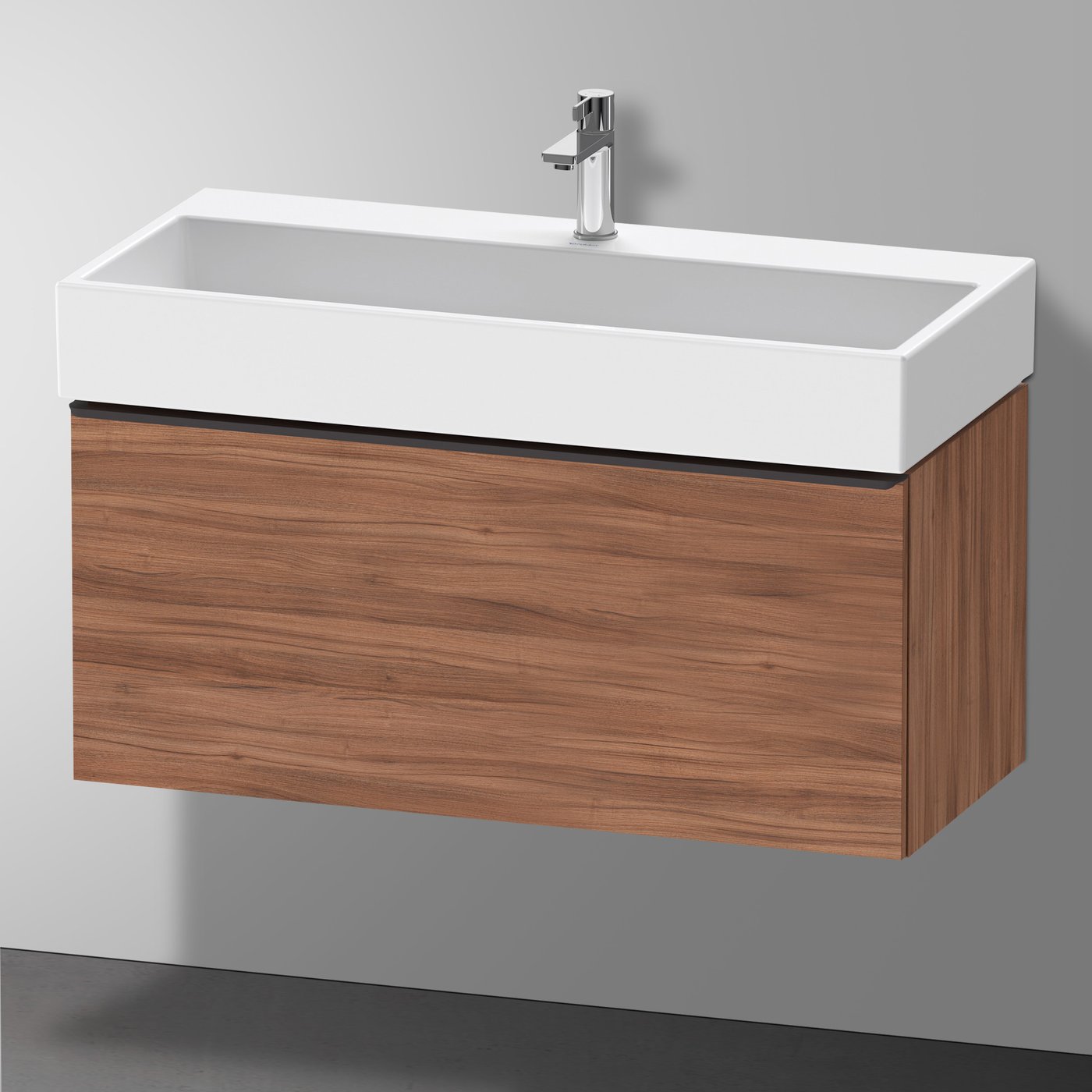Duravit D-Neo Schrank mit Vero Air Waschtisch, 1 Auszug nussbaum natur ...