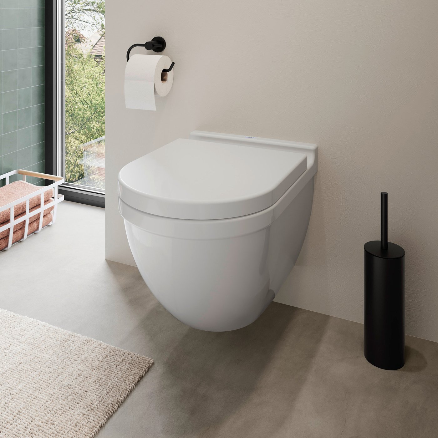 Duravit Starck 3 wall-mounted toilet Compact short version white ...