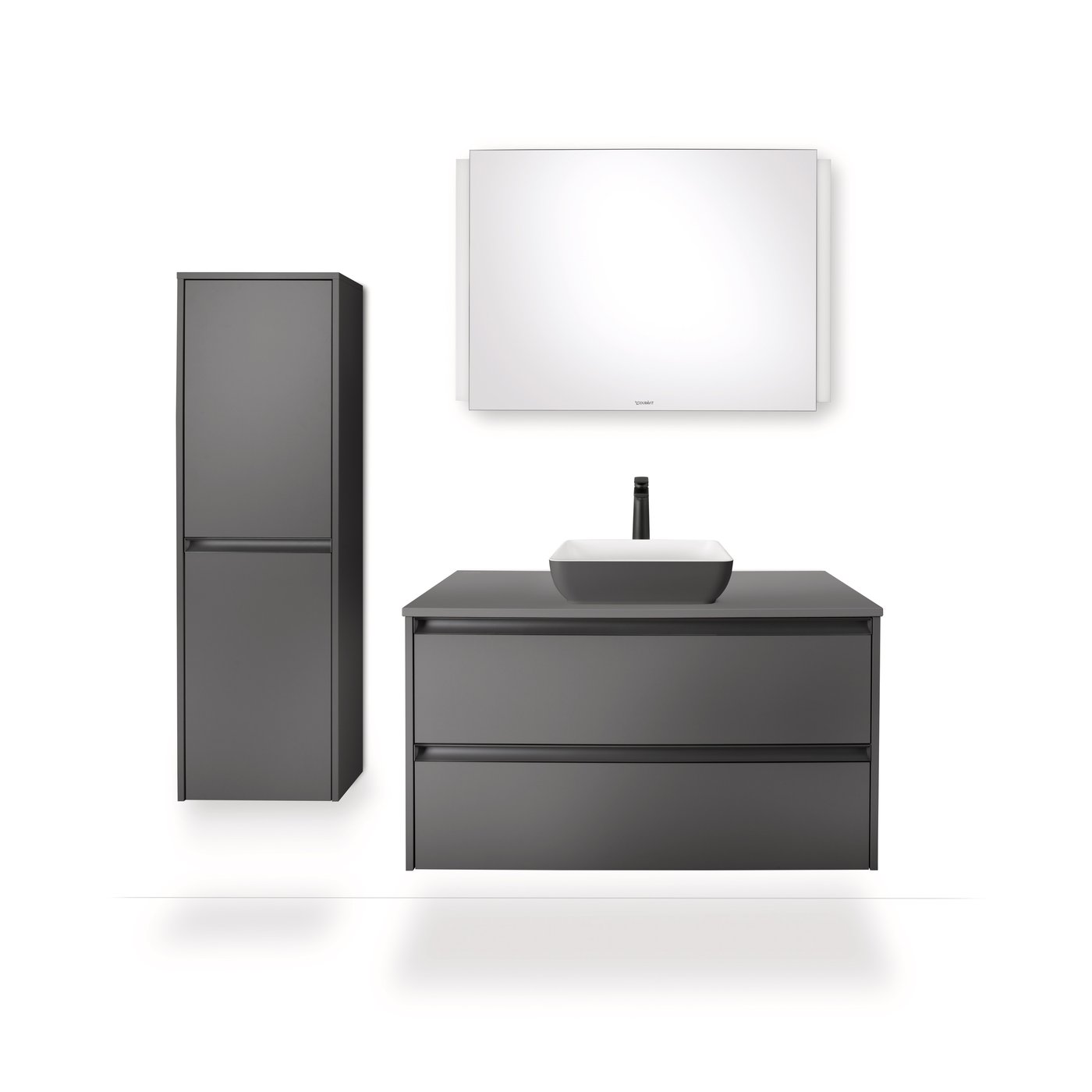Duravit Sivida Aufsatzwaschtisch dunkelgrau matt/weiß seidenmatt ...