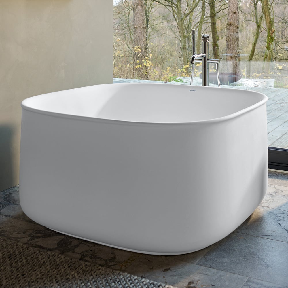 Duravit Zencha freestanding bath, softcube matt white - 700464000000000 ...
