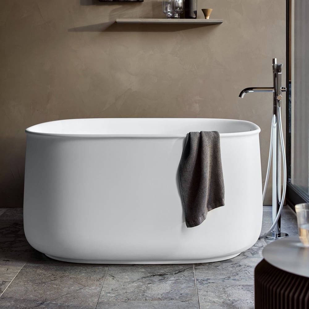 Duravit Zencha freestanding bath, softcube matt white - 700464000000000 ...