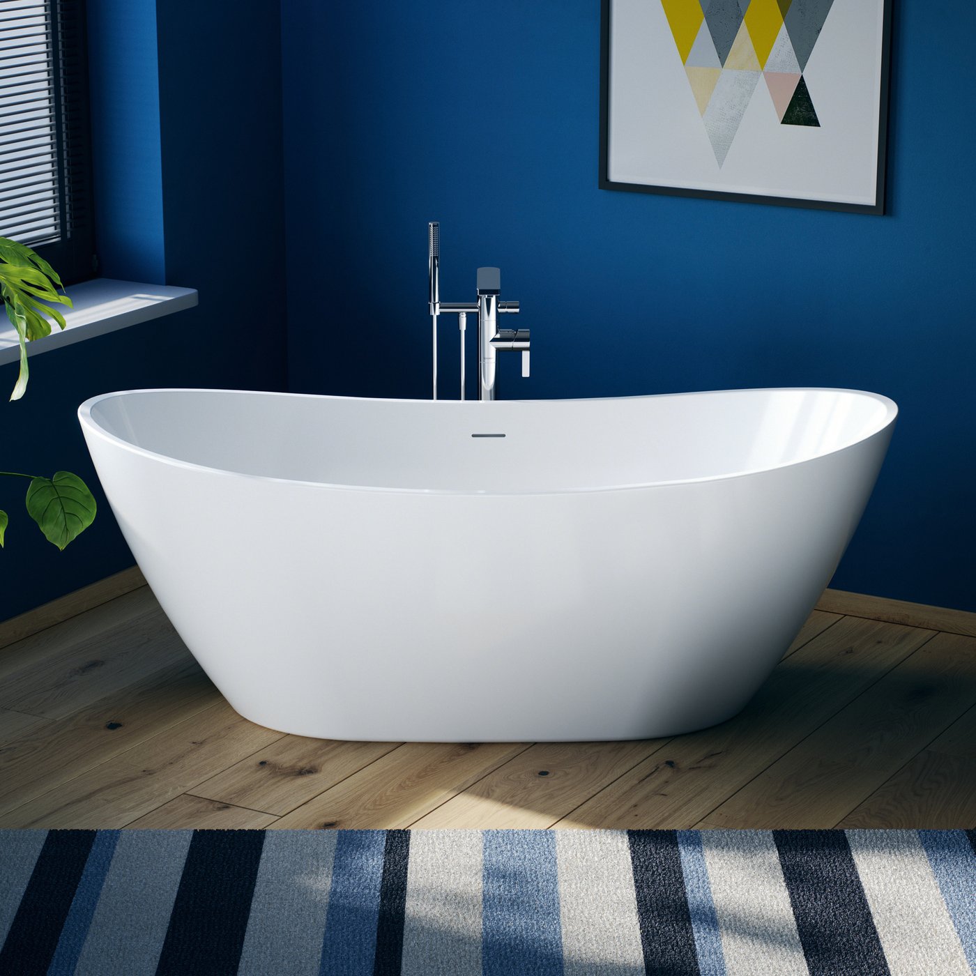 Duravit DuraVato freestanding bath, oval white - 700569000000000 | REUTER