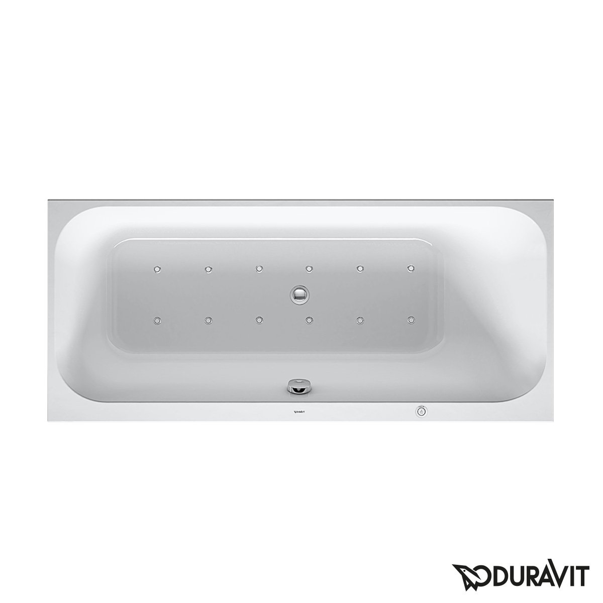 Duravit Happy D.2 rectangular whirlbath with Air-System, white ...