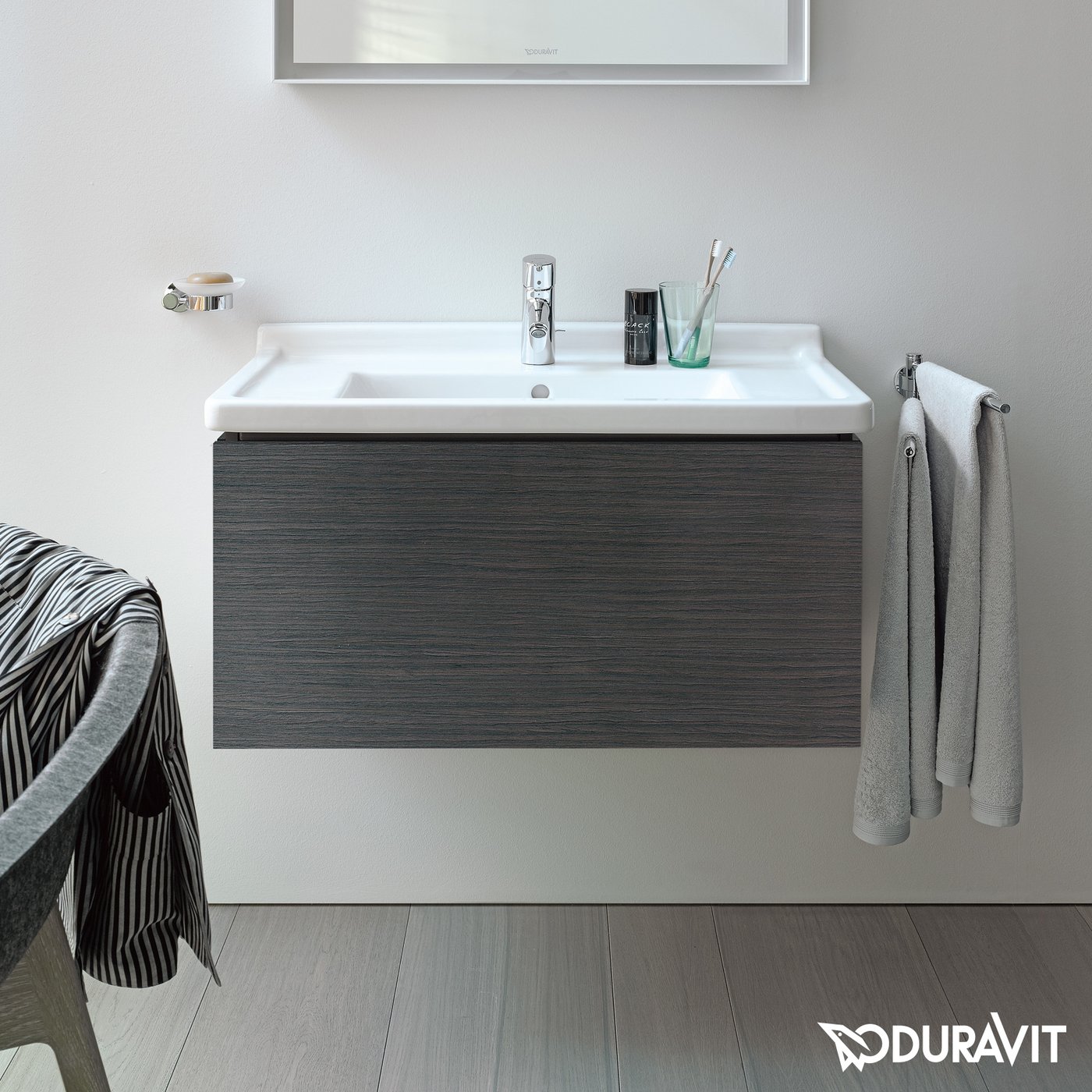 Duravit L-Cube Waschtischunterschrank, 1 Auszug weiß hochglanz ...