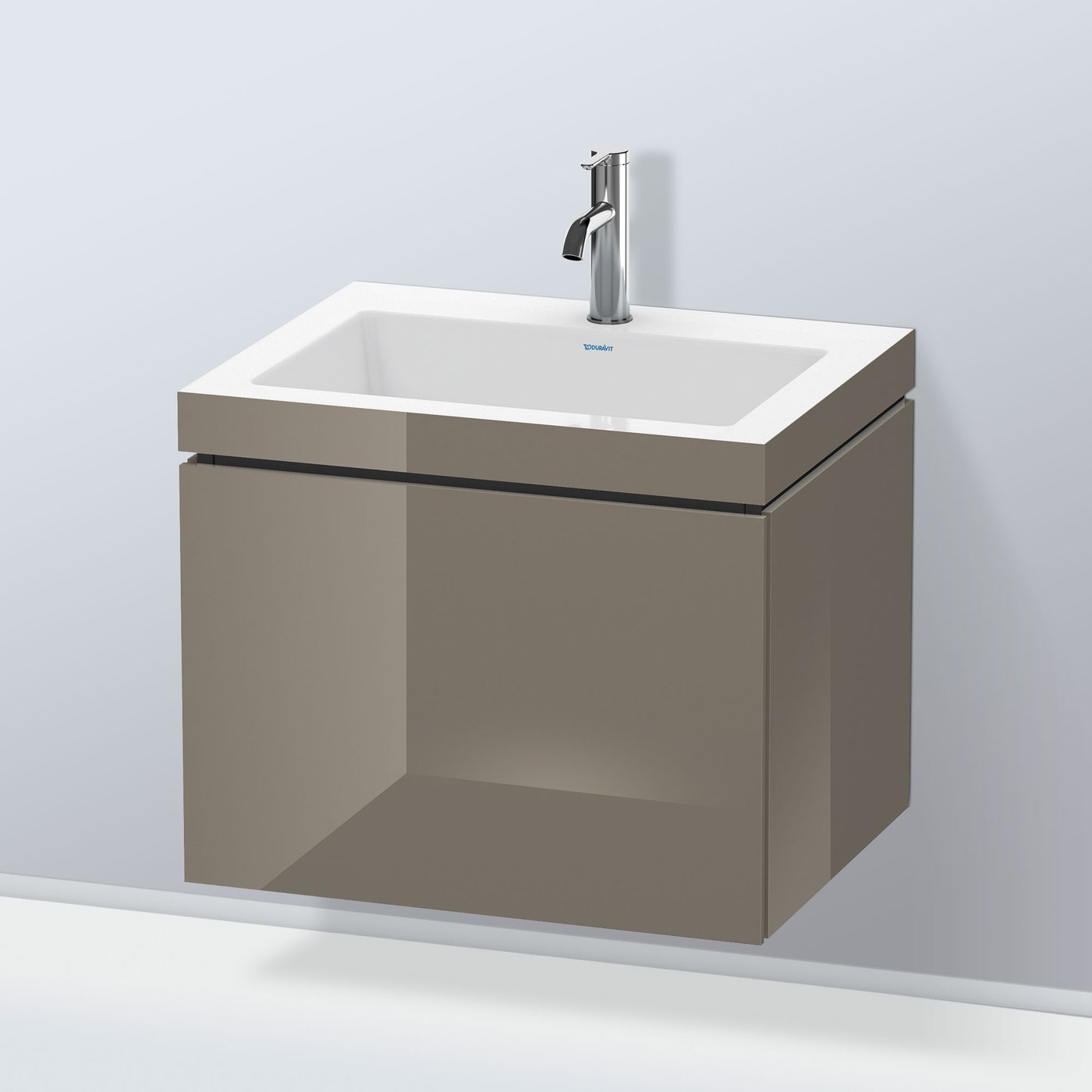 Duravit L-Cube Schrank mit Vero Air Waschtisch, 1 Auszug flannel grey ...