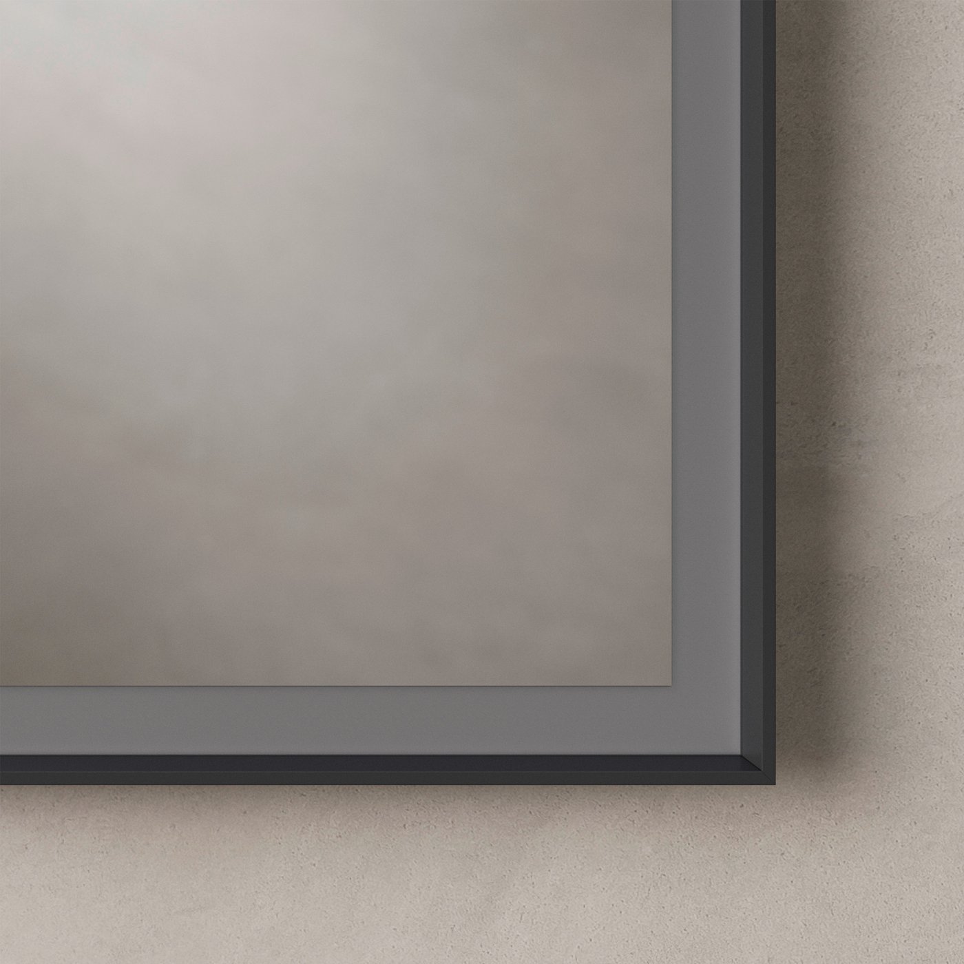Duravit L-Cube mirror cabinet, 2 doors surface-mounted, matt graphite ...