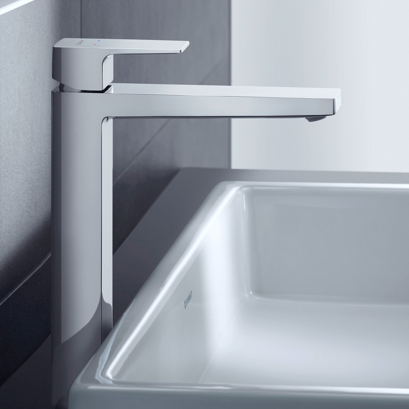 Duravit Manhattan basin fitting with tall pillar XL chrome ...