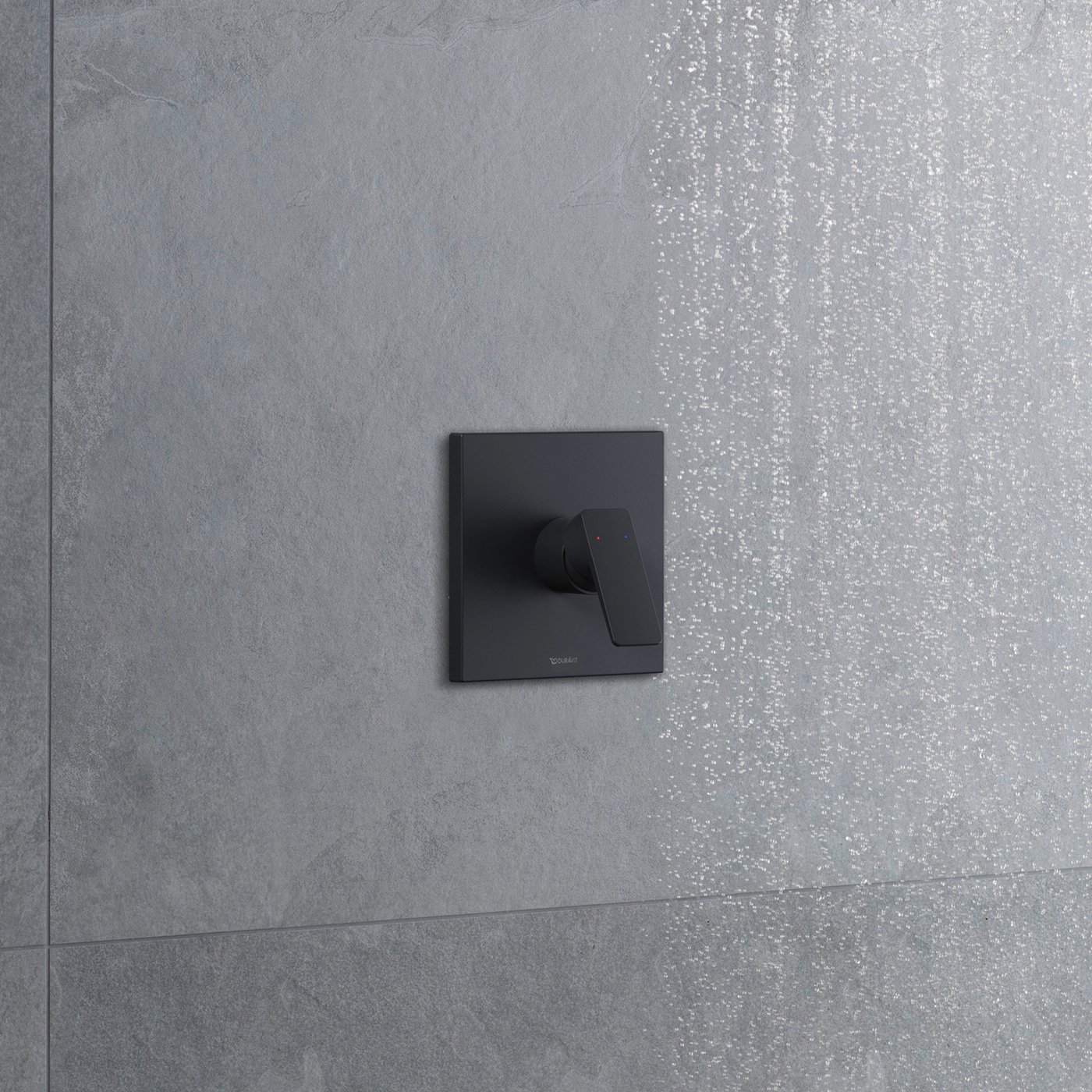 Duravit Manhattan concealed shower fitting with mixer matt black ...