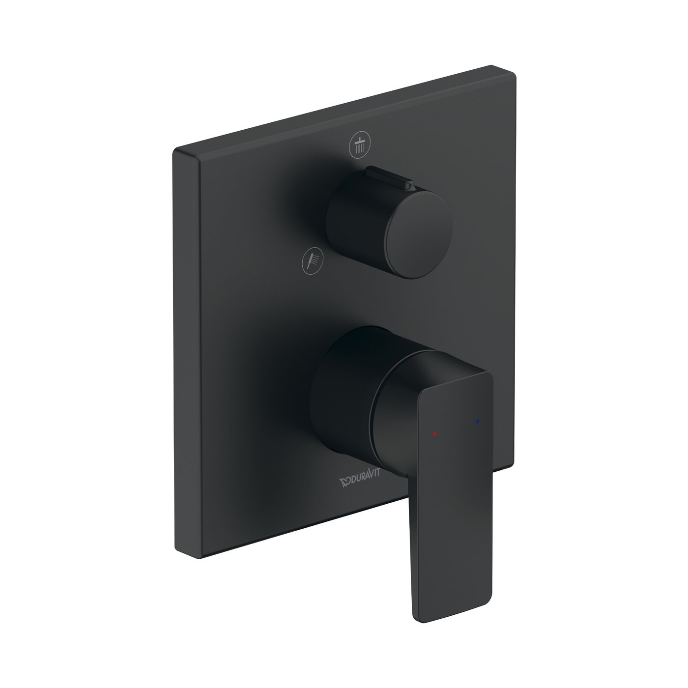 Duravit Manhattan concealed shower fitting with mixer matt black ...