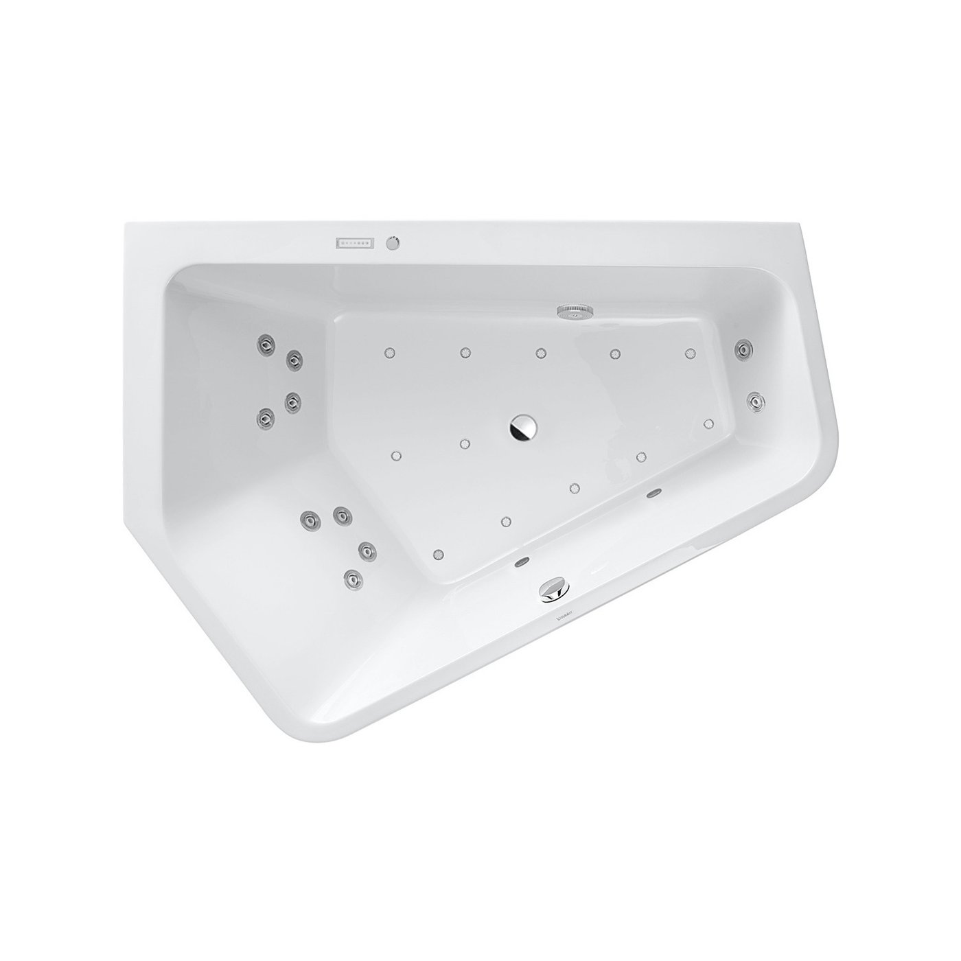 Duravit Paiova 5 corner whirlbath with Combi-System E, with filling ...