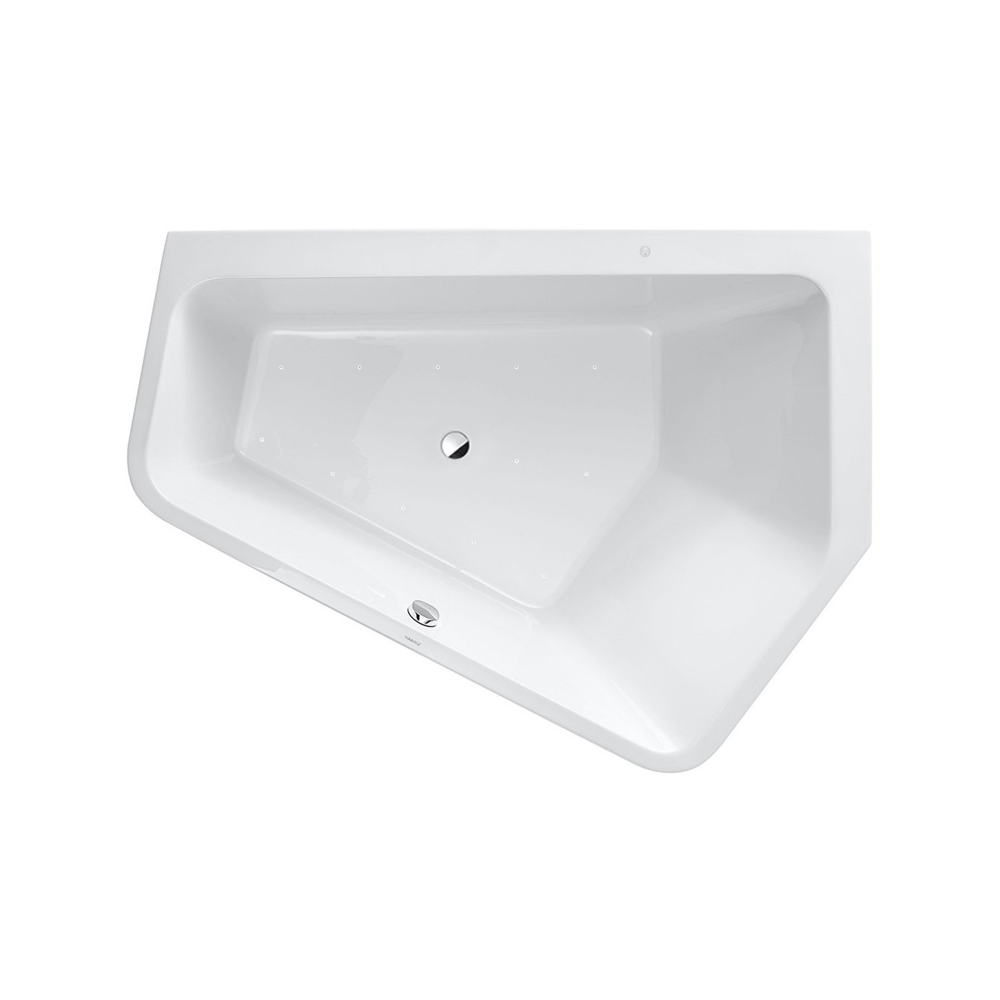 Duravit Paiova 5 corner whirlbath, with panel with Air-System, white ...