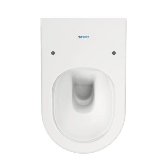 Duravit White Tulip floorstanding toilet back to wall with HygieneGlaze ...