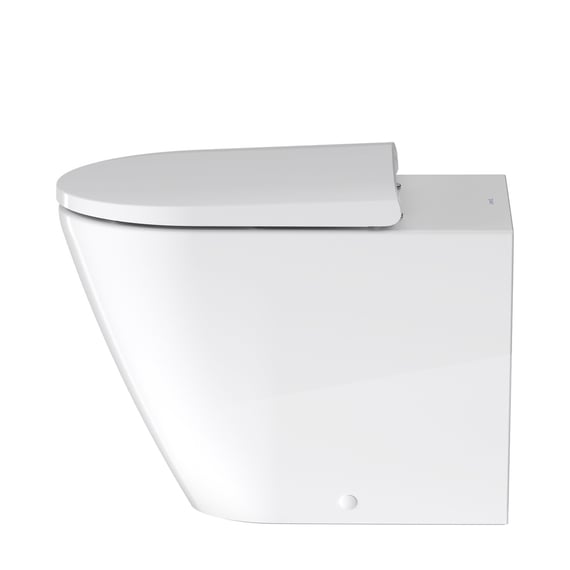 Duravit D-Neo floorstanding toilet back to wall with HygieneGlaze ...