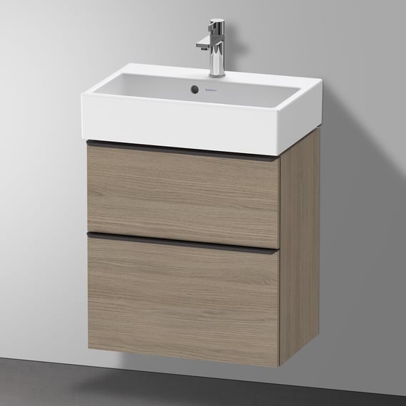 Duravit D-Neo vanity unit, 2 pull-out compartments terra oak ...