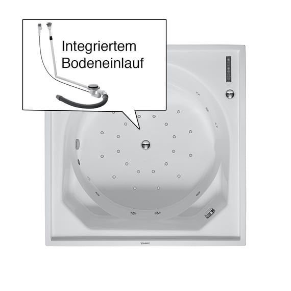 Duravit Blue Moon rectangular whirlbath with Combi-System L, with ...
