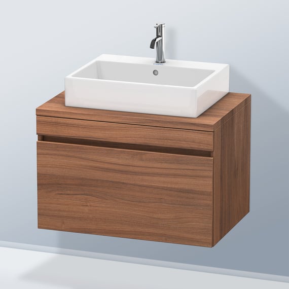Duravit DuraStyle vanity unit, 1 pull-out compartment natural walnut ...