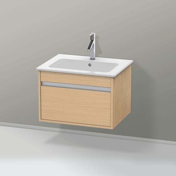 Duravit Ketho vanity unit, 1 pull-out compartment natural oak ...