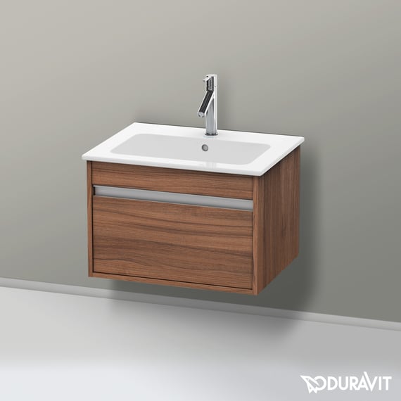 Duravit Ketho vanity unit, 1 pull-out compartment natural walnut ...