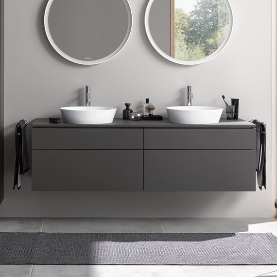 Duravit L-Cube vanity unit, 4 pull-out compartments natural oak ...