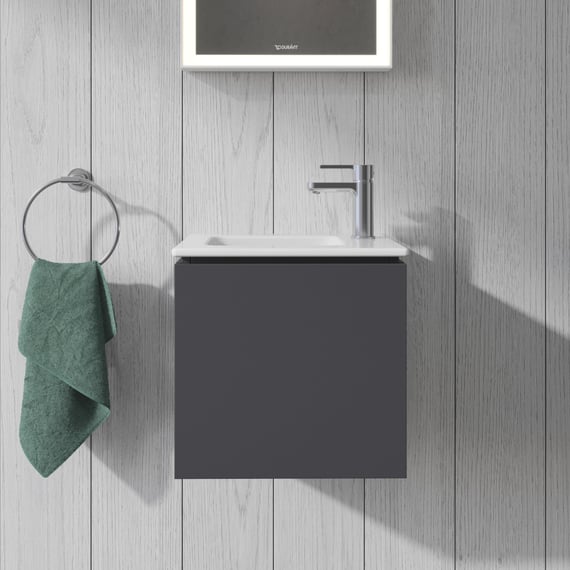 Duravit L-Cube vanity unit, 1 door matt graphite - LC6272L4949 | REUTER
