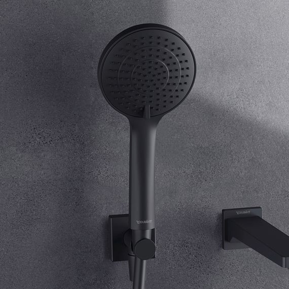 Duravit Universal hand shower, 3 spray modes with MinusFlow, matt black ...