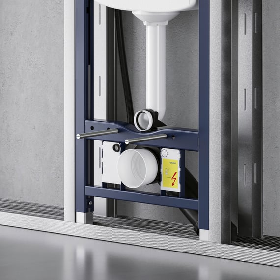 Duravit DuraSystem pre-wall element H: 115 cm, for wall-mounted toilets ...