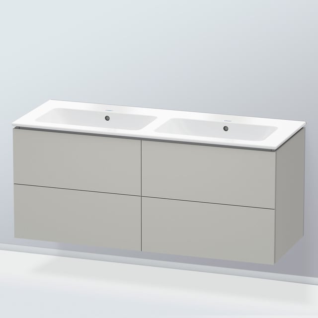 Duravit ME by Starck vanity unit with double washbasin, 4 pull-out ...