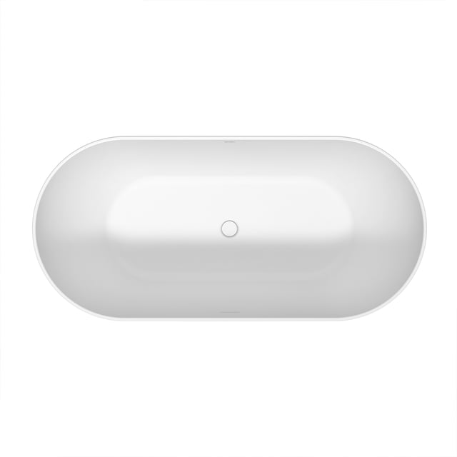 Duravit DuraKanto freistehende Badewanne, oval weiß matt ...