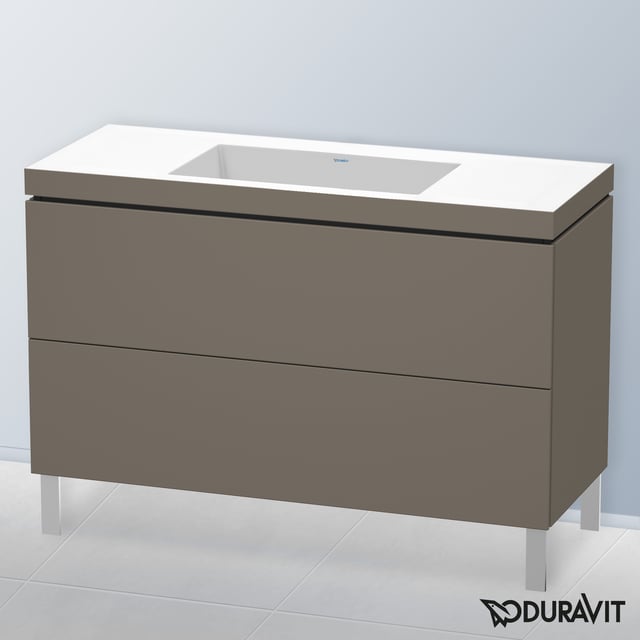 Duravit L-Cube Schrank mit Vero Air Waschtisch, 2 Auszüge flannel grey ...