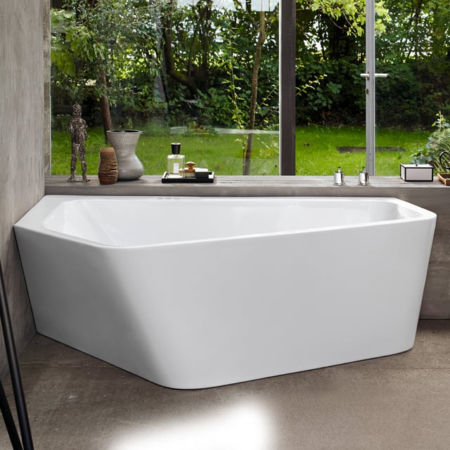 Duravit Paiova 5 corner whirlbath, with panel with Combi-System P, with ...