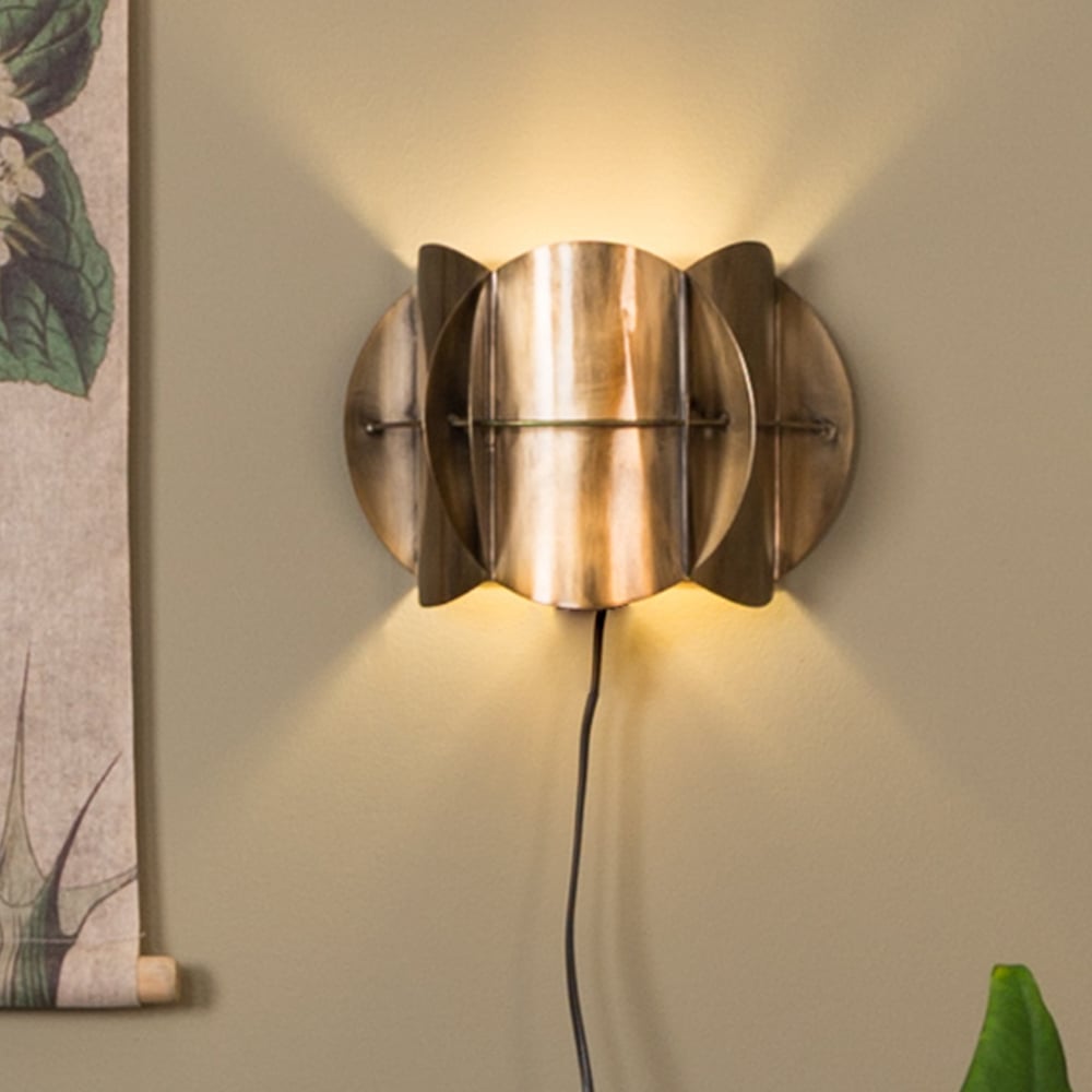 Dutchbone Corridor wall light, E27 antique brass - 5400021 | REUTER