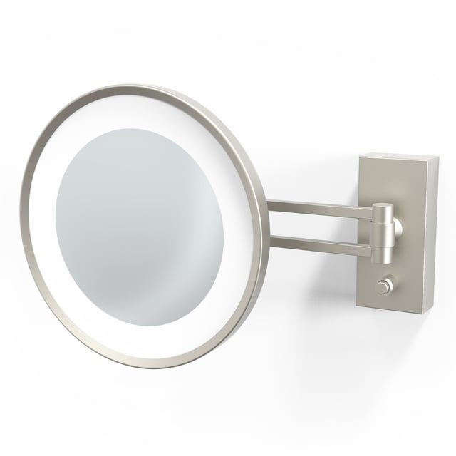 Decor Walther BS beauty mirror, with lighting with plug, satin nickel ...
