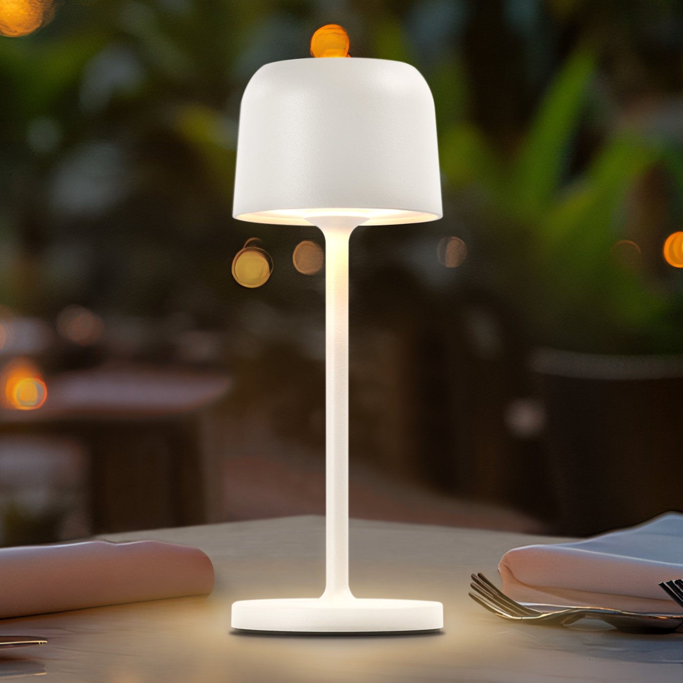 Ecolumeo IKHOWE rechargeable table lamp, LED matt white - BEL00502WM4D ...