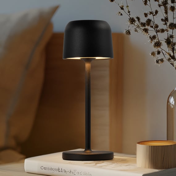 Ecolumeo IKHOWE rechargeable table lamp, LED matt black - BEL00501BM4D ...