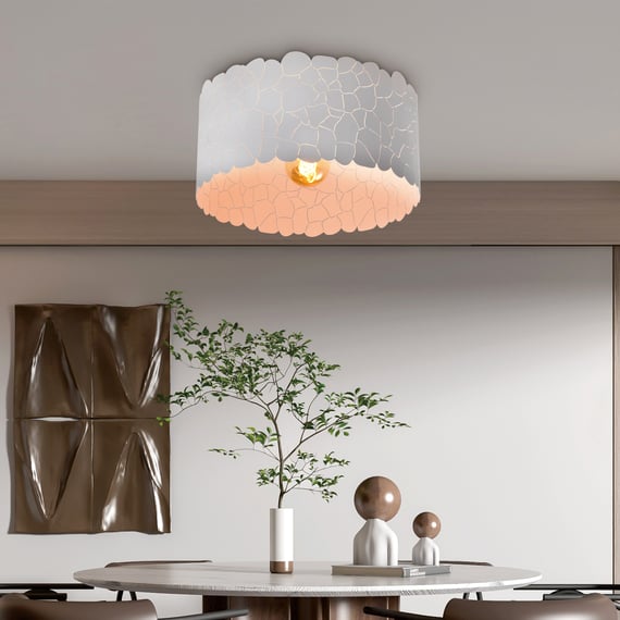 Ecolumeo PAKARU ceiling light, E27 sand/white - BEL02832WM4D | REUTER