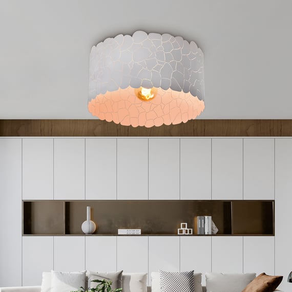 Ecolumeo PAKARU ceiling light, E27 sand/white - BEL02832WM4D | REUTER