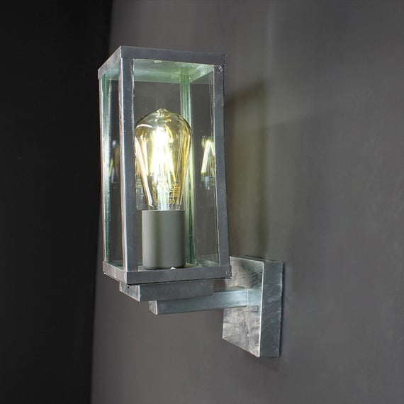 Eco-Light KARO wall light with twilight sensor zinc - 2100311 | REUTER