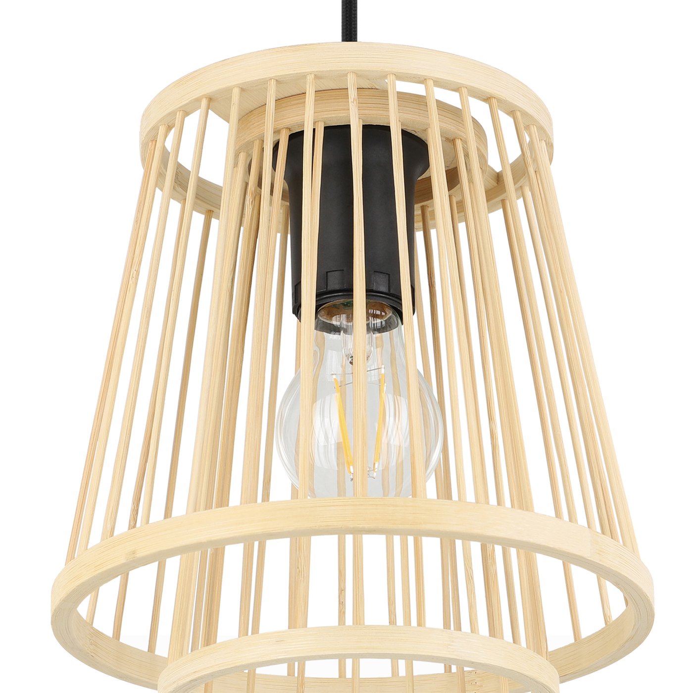 Eglo HYKEHAM pendant light, E27 dimmable, natural - 43853 | REUTER
