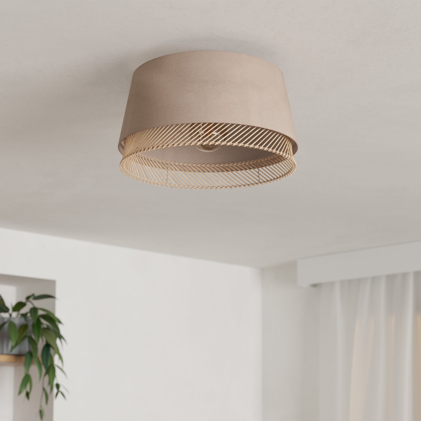 Eglo TABLEY Deckenleuchte, E27 dimmbar, braun - 43974 | REUTER