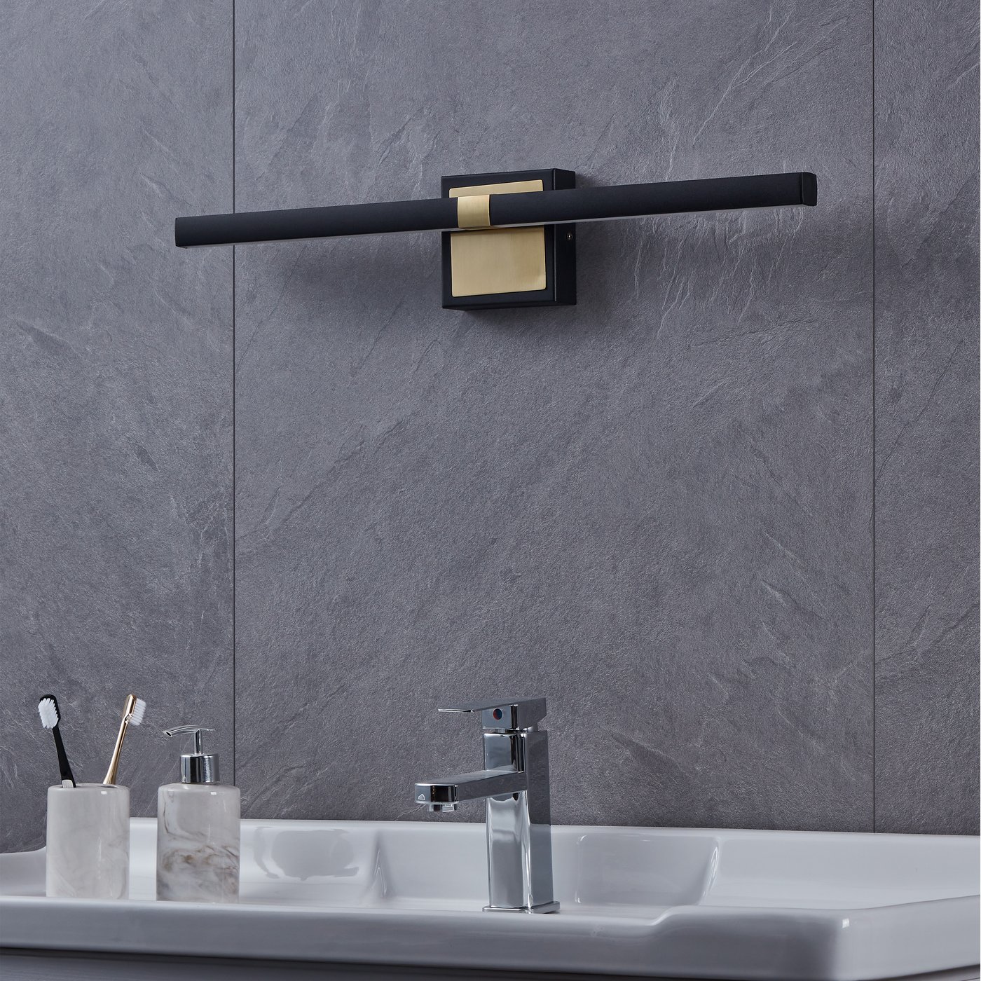 Eglo PEGUERA wall light, LED black/brushed brass - 900928 | REUTER