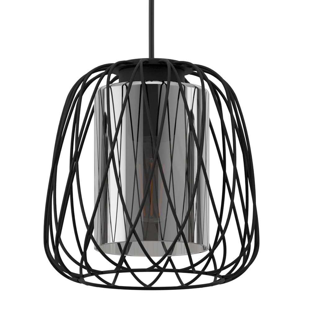 Eglo FLORESTA pendant light, E27 dimmable, black - 99706 | REUTER