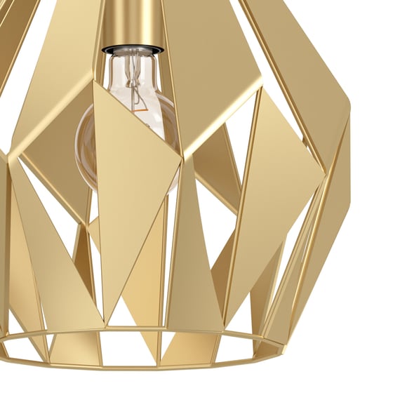 Eglo CARLTON pendant light, E27 dimmable, gold - 43814 | REUTER